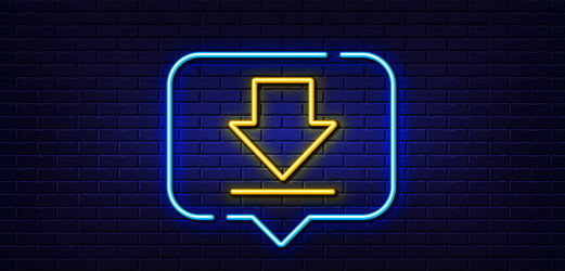 Download line icon internet downloading sign Vector Image