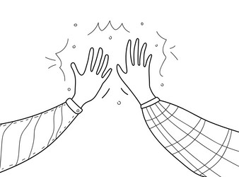 Likes giving concept in doodle style give Vector Image