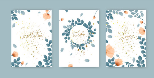 Cute background with frame and flowers collection Vector Image