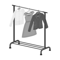 A hanger with things in the wardrobemaking movie Vector Image