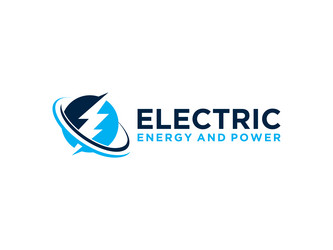Flash thunderbolt energy power logo design Vector Image
