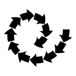 Abstract black arrows round frame or border Vector Image