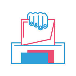 Elections hand putting ballot Royalty Free Vector Image