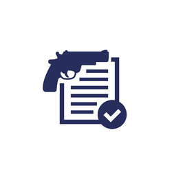 Machine gun icon monochrome simple line weapon Vector Image