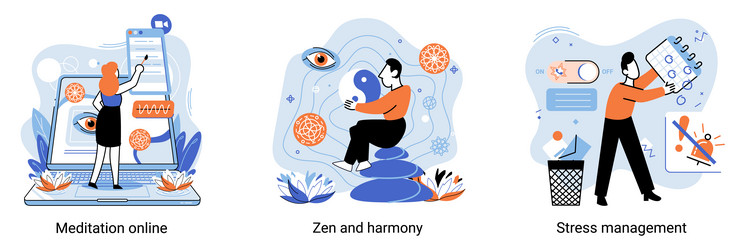 Self-management self regulation learning Vector Image