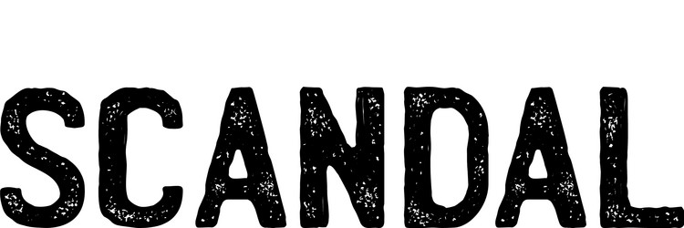 Scandal stamp on white Royalty Free Vector Image