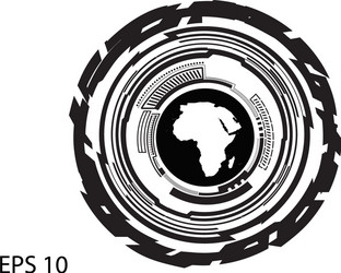 Round logo on white background Royalty Free Vector Image