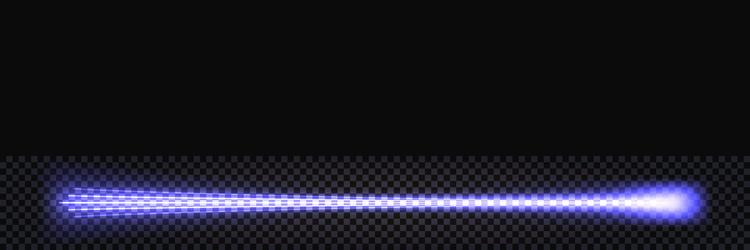 Purple neon glowing light trail laser beam Vector Image