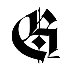 Letter G in Gothic Style Alphabet Vector Images (45)