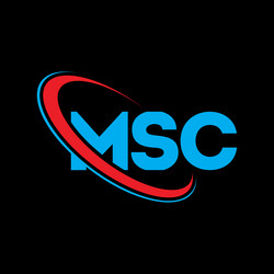 Msc logo letter design Royalty Free Vector Image