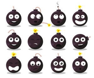 Bomb cartoon set Royalty Free Vector Image - VectorStock