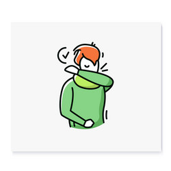 Cough and sneeze rules chalk icon Royalty Free Vector Image