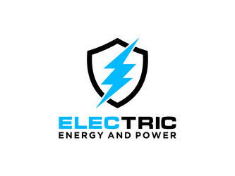 Flash thunderbolt energy power logo design Vector Image