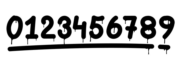 Graffiti Fonts Numbers