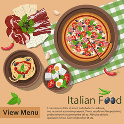 Set of food icons italian cuisine Royalty Free Vector Image