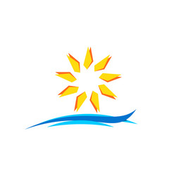 Sunlight logo symbol icon design Royalty Free Vector Image