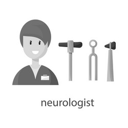 Design doctor and neurologist symbol Royalty Free Vector