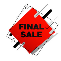 Mega sale offer banner design with square frame Vector Image