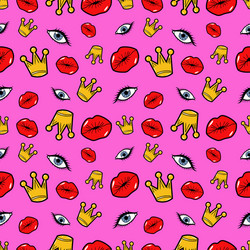 Seamless pattern with coronation attributes Vector Image