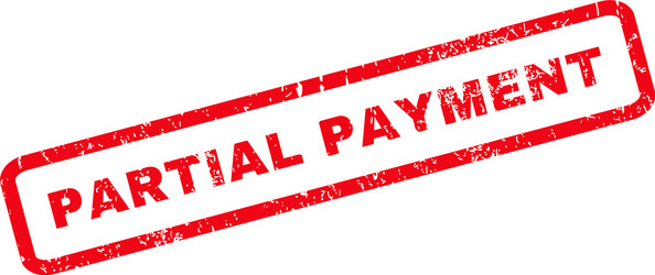 Partial payment rubber stamp Royalty Free Vector Image