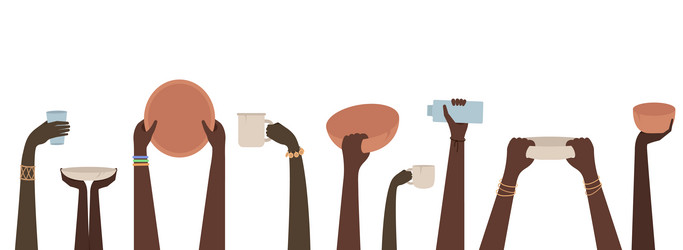 Starving people Royalty Free Vector Image - VectorStock