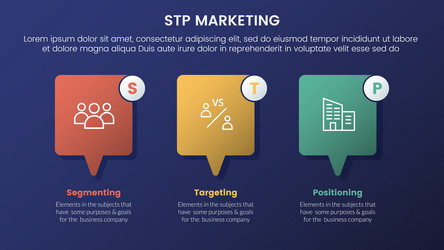 Stp marketing strategy model for segmentation Vector Image
