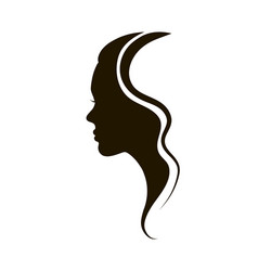 Beautiful female profile Royalty Free Vector Image