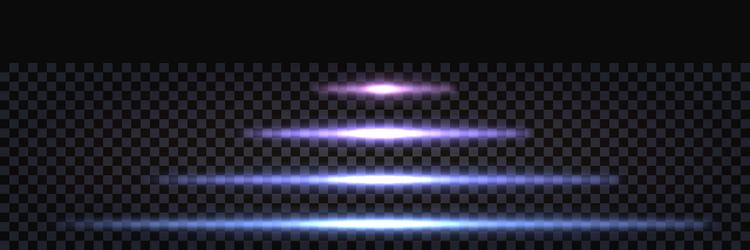 Bright light beams laser rays neon glow effect Vector Image