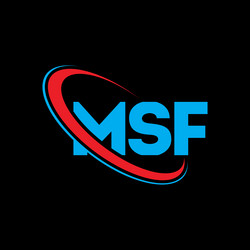 Msf logo letter design Royalty Free Vector Image