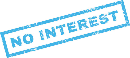 No interest rubber stamp Royalty Free Vector Image