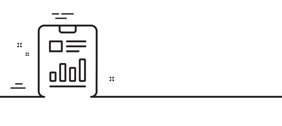 Report document line icon analysis chart Vector Image