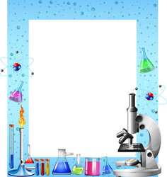 Science symbols and glass beaker Royalty Free Vector Image