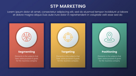 Stp marketing strategy model for segmentation Vector Image