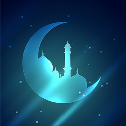 Colorful muslim mosque Royalty Free Vector Image