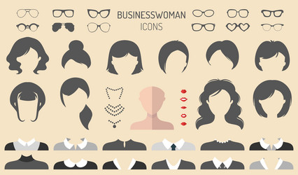 Set of cartoon head icons Royalty Free Vector Image