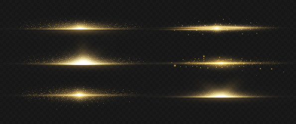 Horizontal sparkle divider line with glow effect Vector Image