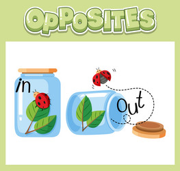 Opposite words with good and bad Royalty Free Vector Image