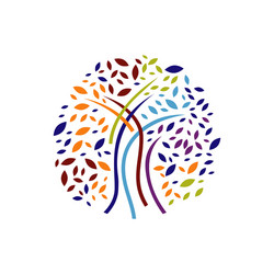 Seasonal spring logo design Royalty Free Vector Image