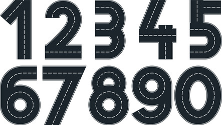 Road Highway Font Vector Images (over 450)