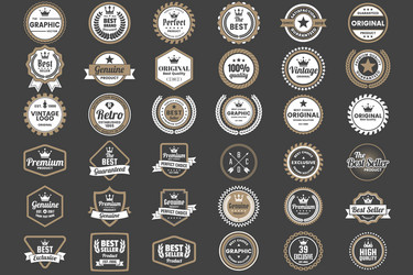 Vintage retro logo for banner Royalty Free Vector Image