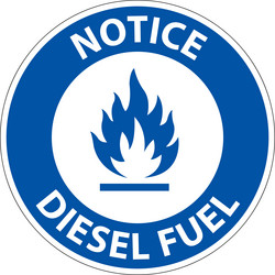 Notice diesel fuel sign on white background Vector Image
