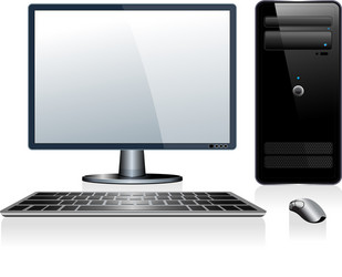 Desktop computer Royalty Free Vector Image - VectorStock