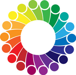 Together people group teamwork pictograph block Vector Image