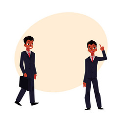 Black african american businessman manager Vector Image