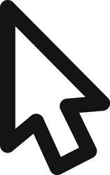 Hand cursor web icon simple black style Royalty Free Vector