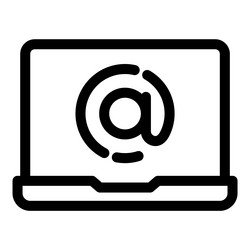Email notebook flat icon isolated on white Vector Image