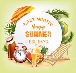 Last minute summer vacation background Royalty Free Vector