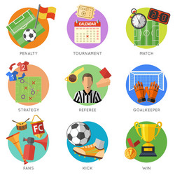 Soccer icons Royalty Free Vector Image - VectorStock