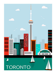 Toronto city Royalty Free Vector Image - VectorStock