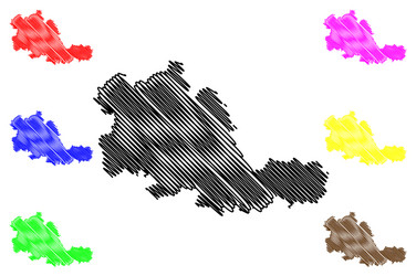 West midlands county map Royalty Free Vector Image